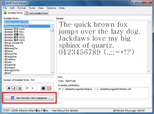 字型檢視工具《AMP Font Viewer》預覽、管理字型簡易好用 | 就是教不落 - 給你最豐富的 3C 資訊、教學網站