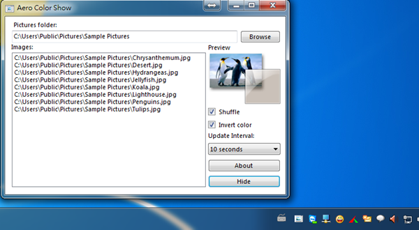 桌面工具《Aero Color Show》定時自動幫你變更Aero效果的背景顏色 | 就是教不落 - 給你最豐富的 3C 資訊、教學網站